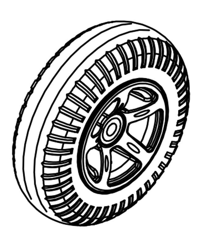 New 3.00-4 Rear Wheel Assembly For A Rascal Frontier Mobility Scooter ...
