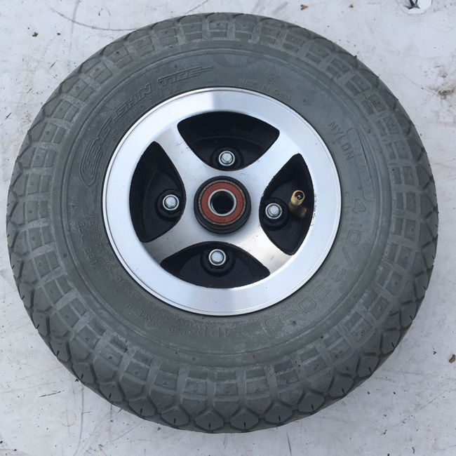 Used 4.10x350-5 Rear Wheel & Tyre Forn Invacare Orion Scooter V796 ...