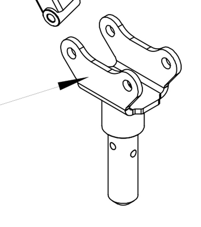 New Tiller Fixing Bracket For An Excel Roadster DX8 Deluxe Mobility ...